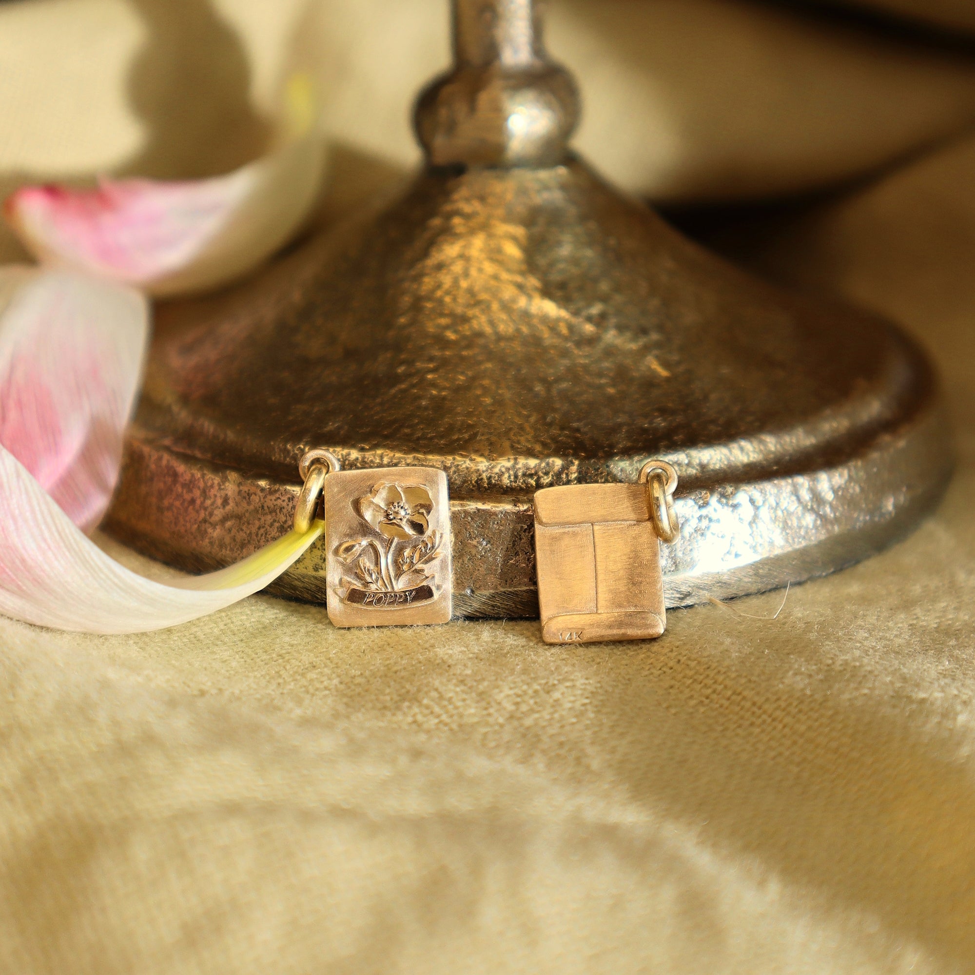 Golden Seed Packet Pendant- Birth Flower – Ellie Lee Fine Jewelry