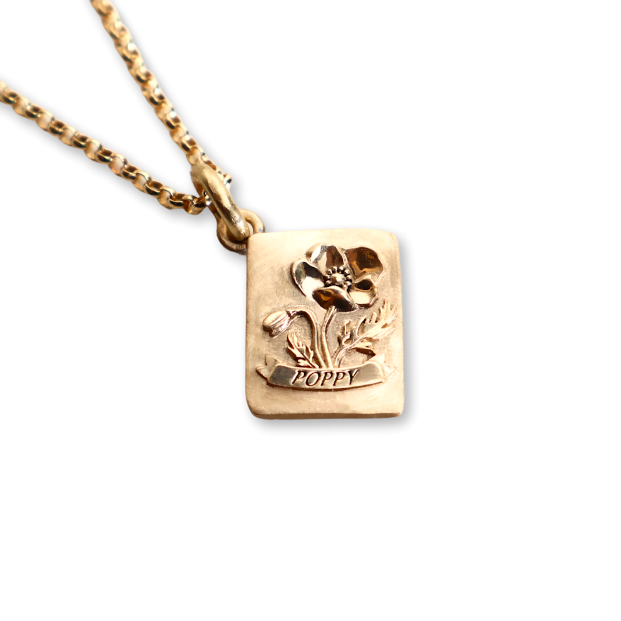 Golden Seed Packet Pendant- Birth Flower – Ellie Lee Fine Jewelry