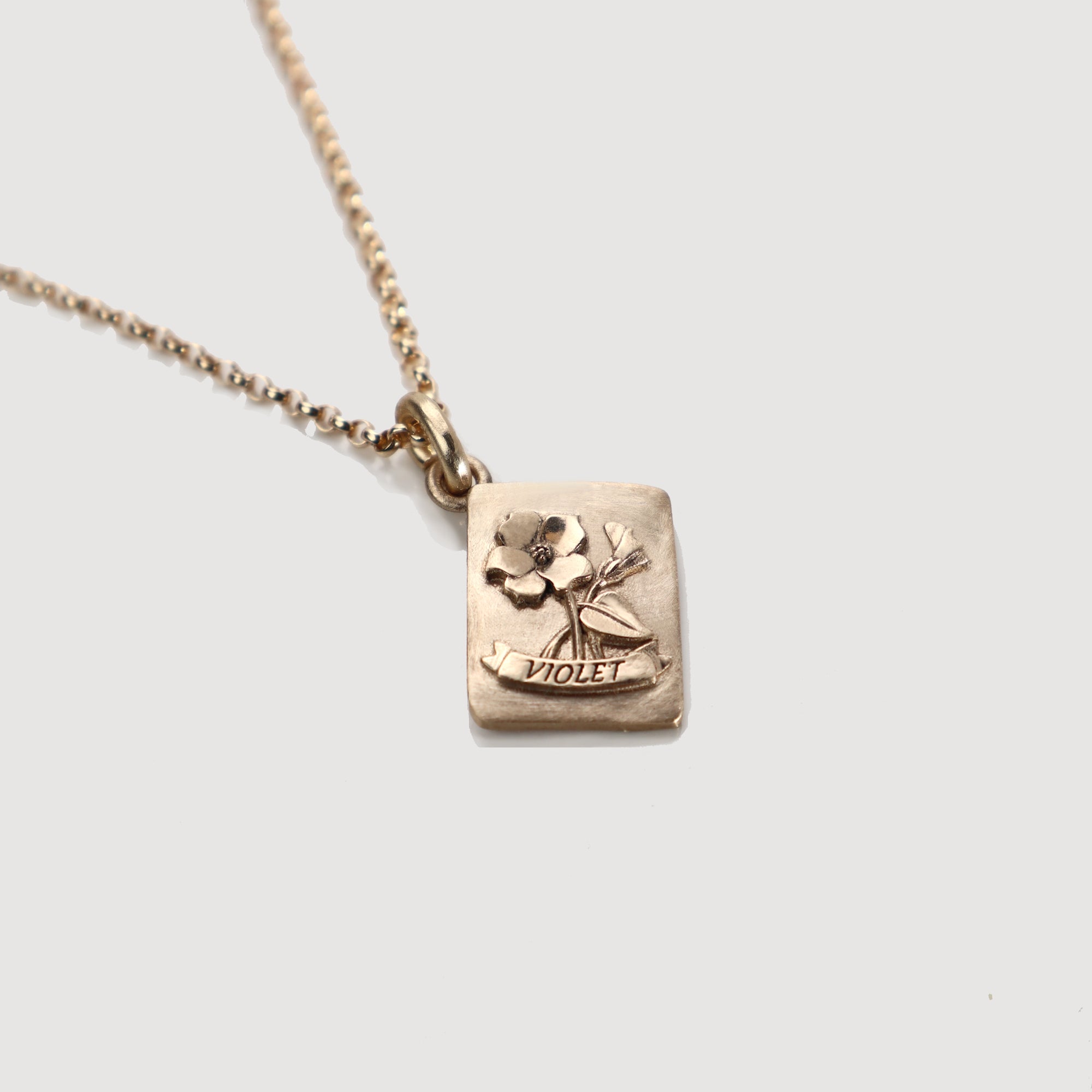 Golden Seed Packet Pendant- Birth Flower – Ellie Lee Fine Jewelry